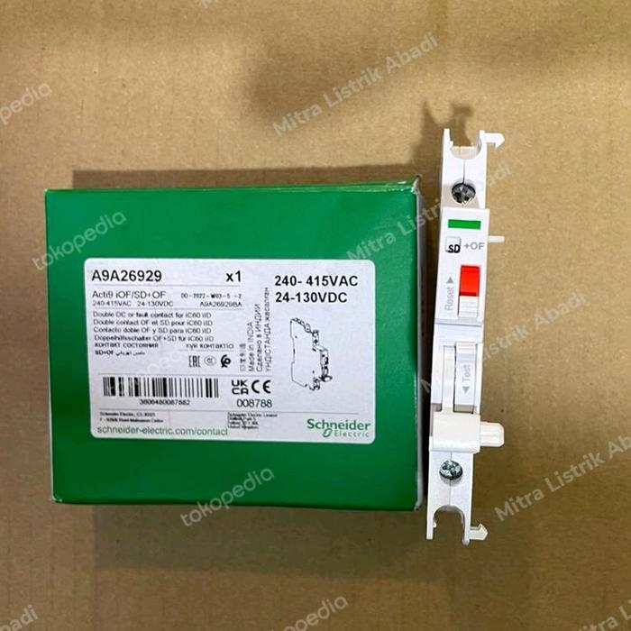 Jual A9A26929 Schneider kontak bantu iOF/SD+OF mcb iC60 - Jakarta Pusat ...