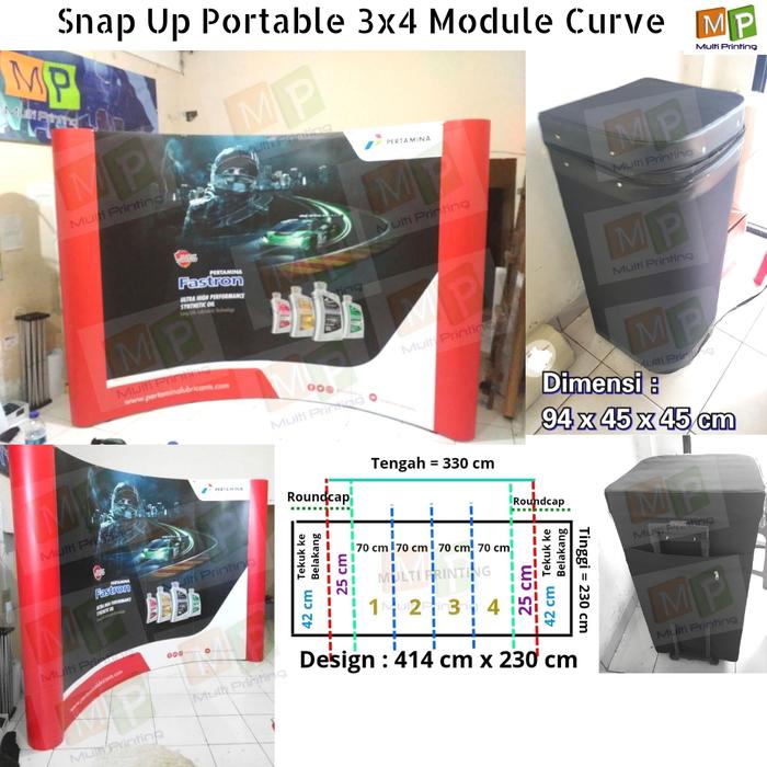 Jual Backwall Backdrop pameran seminar 3x4 lengkung curve portable ...