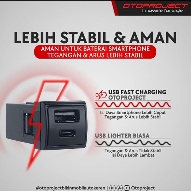 Jual Otoproject USB Fast Charging OBD Mobil New Toyota RAIZE/Corolla ...