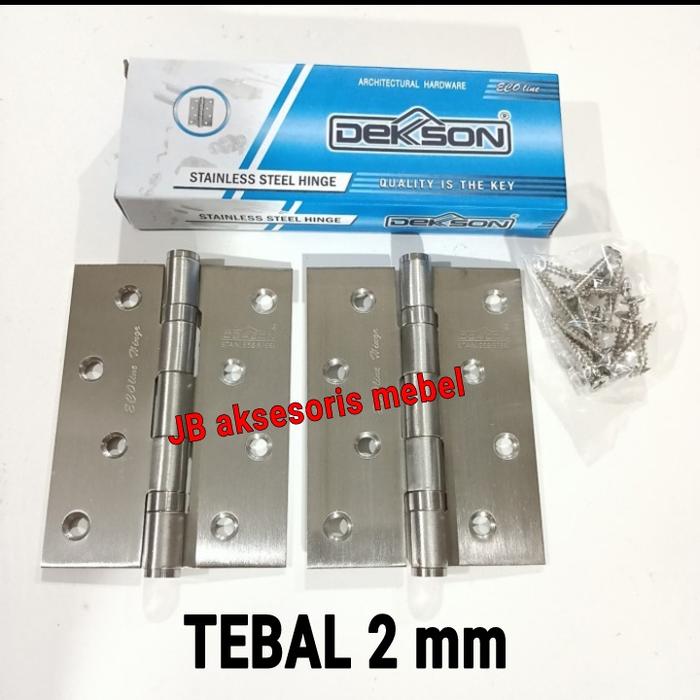 Jual ENGSEL PINTU 4" STAINLESS STEEL DEKSON / ENGSEL KUPU 10 cm ECOLINE ...
