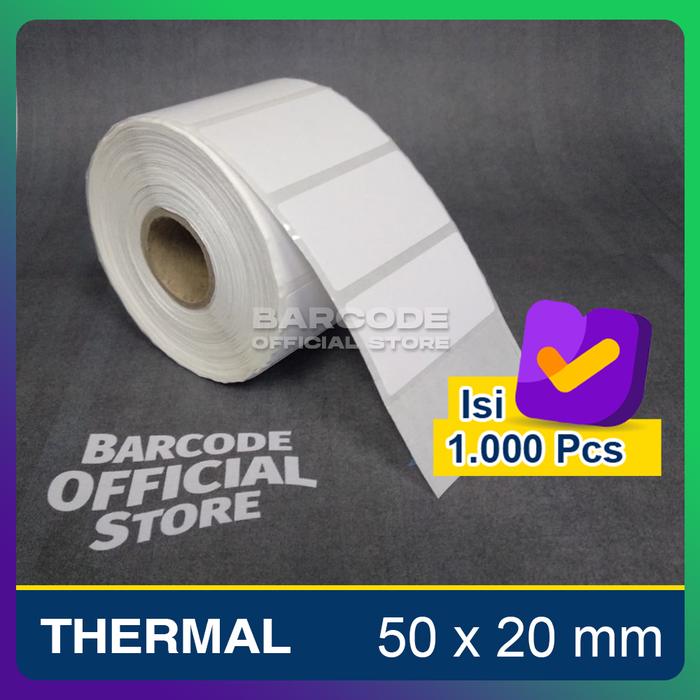 Jual Stiker Kertas Label Barcode Thermal ukuran 50x20mm - 50 x 20 mm ...