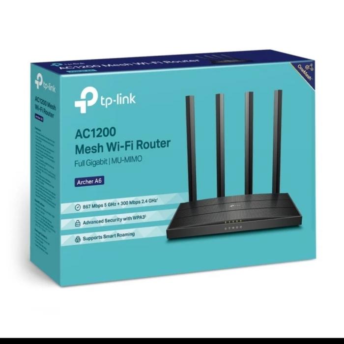 Jual TP-LINK Archer A6 AC1200 Wireless MU-MIMO Gigabit Router - Kota ...
