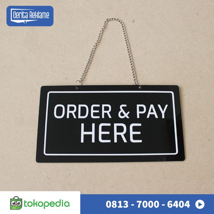 Jual Sign Board Acrylic Order Here I Papan Akrilik Hitam Atau Putih ...