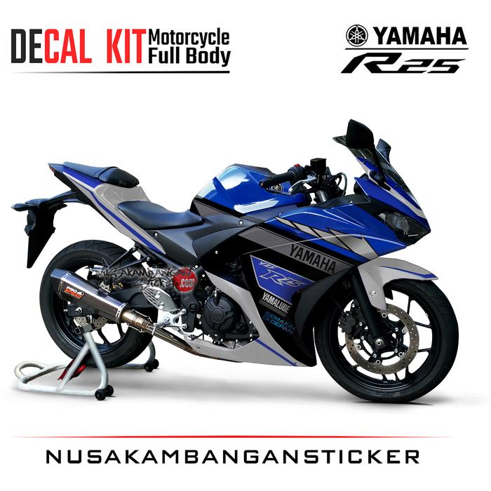 Jual Stiker Yamaha R25 Spesial Livery R1M Biru - Graftac, Gliter Doft ...