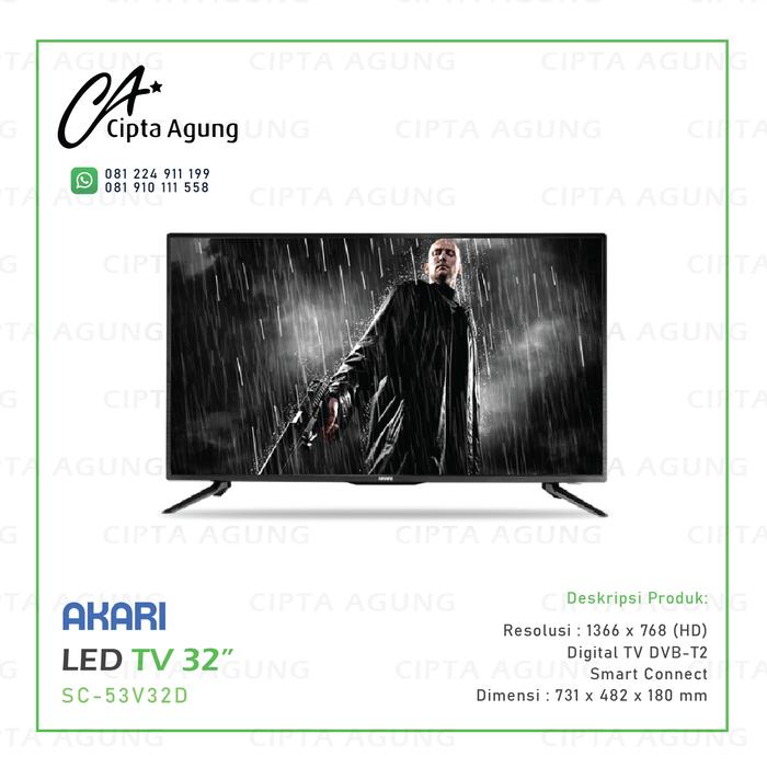 Promo LED TV 32" AKARI SC-53V32D HD READY SMART CONNECT SC53V32D SC ...
