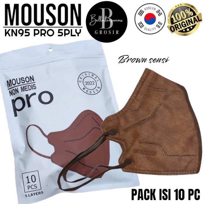 Jual BROWN SENSY PRO KN95 MOUSON 5PLY- MASKER KN95 PRO KOREA MOUSON ...