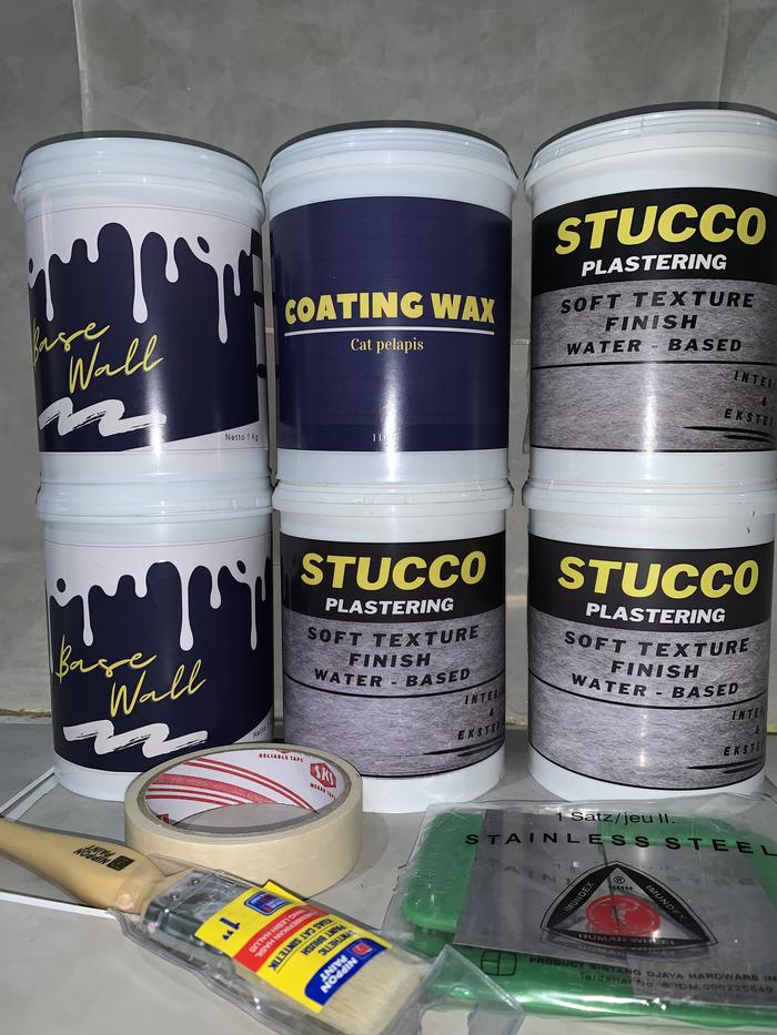 Jual Paket lengkap cat stucco plastering - smoke grey 10 meter - Kab ...