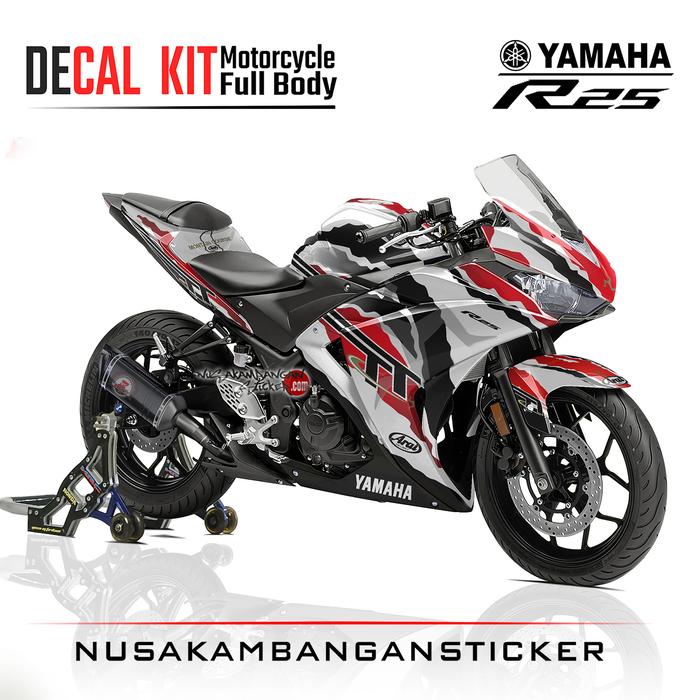 Jual Stiker Yamaha R25 Spesial Edition Helmet Livery - Graftac, Glossy ...