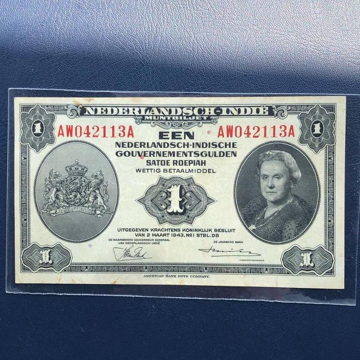 Jual 1 Rupiah / 1 Gulden seri NICA Pemerintahan Sipil Hindia Belanda, 2 ...