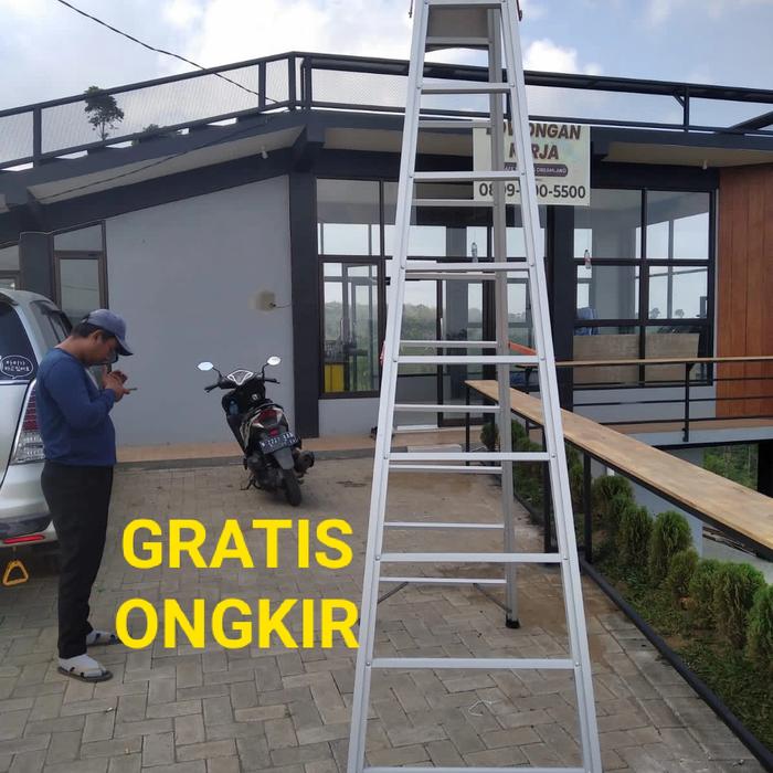Jual Tangga Alumunium 3 meter queen Tangga lipat alumunium 3 m - Kota ...