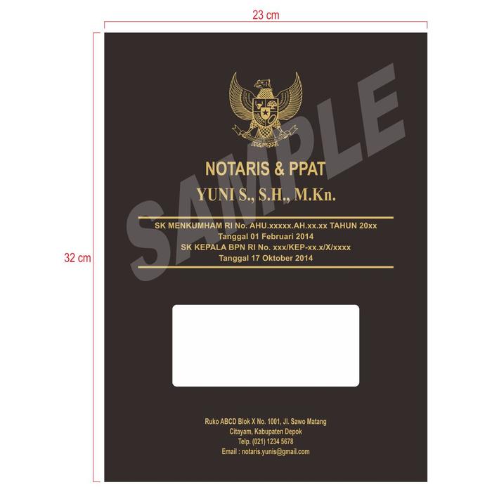 Jual Map Notaris & PPAT 32x23 cm TERMURAH ! Custom Order - Kota Bandung ...