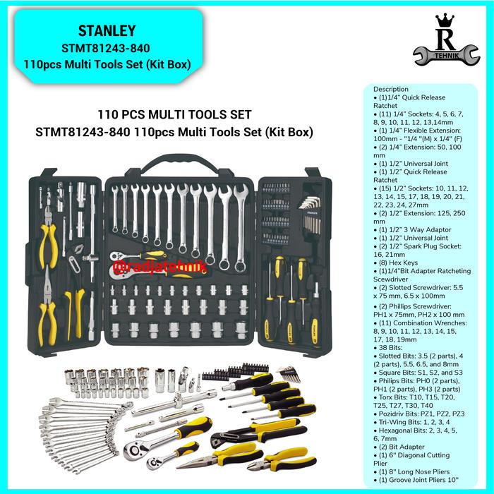 Jual STANLEY|Tool Box / Multi Tools Set (Kit Box) STMT81243-840 110pcs ...