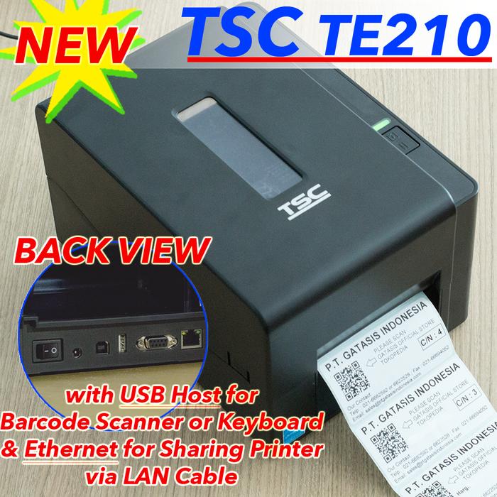 Jual TSC Desktop Barcode Printer TE210 (BUILT-IN ETHERNET) - Jakarta Utara - Gatasis Official ...