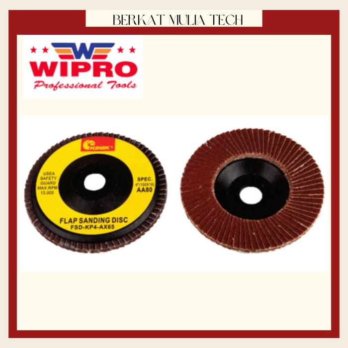 Jual Amplas Flap Sanding Disc Kinik 100 x 16 mm AA60 KP4 4 INCH ...