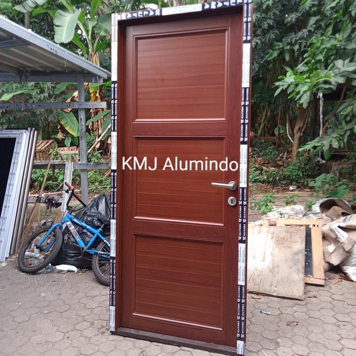 Jual Pintu aluminium panel serat kayu alutama 90x210 - Kota Depok - kusen jendela aluminium ...