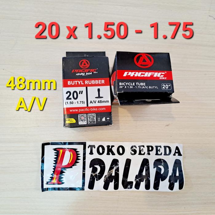 Jual BAN DALAM SEPEDA PACIFIC UKURAN 20 x 1.50 / 1.75 AV LONG 48 mm - Kab. Rembang - SEPEDA ...