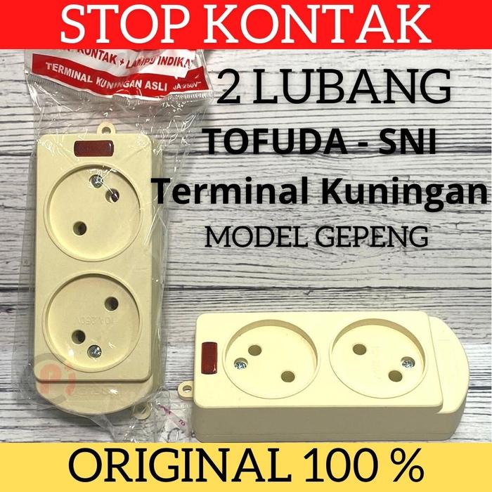 Jual TOFUDA Stop Kontak Terminal Listrik Gepeng 2L 2 Lubang Ada Indikator - Kota Medan - Pi ...