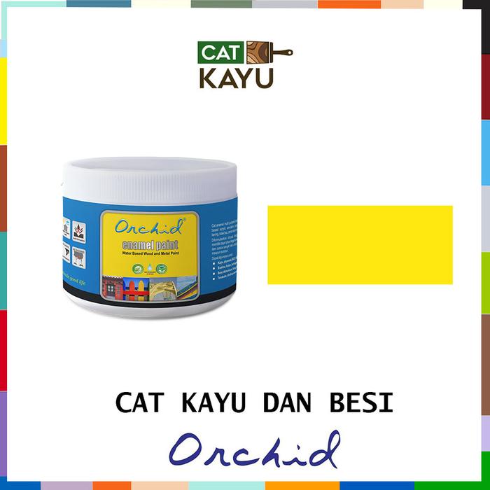 Jual Cat Besi Kuning Muda Orchid Enamel Paint Waterbased 400gr Lemon ...