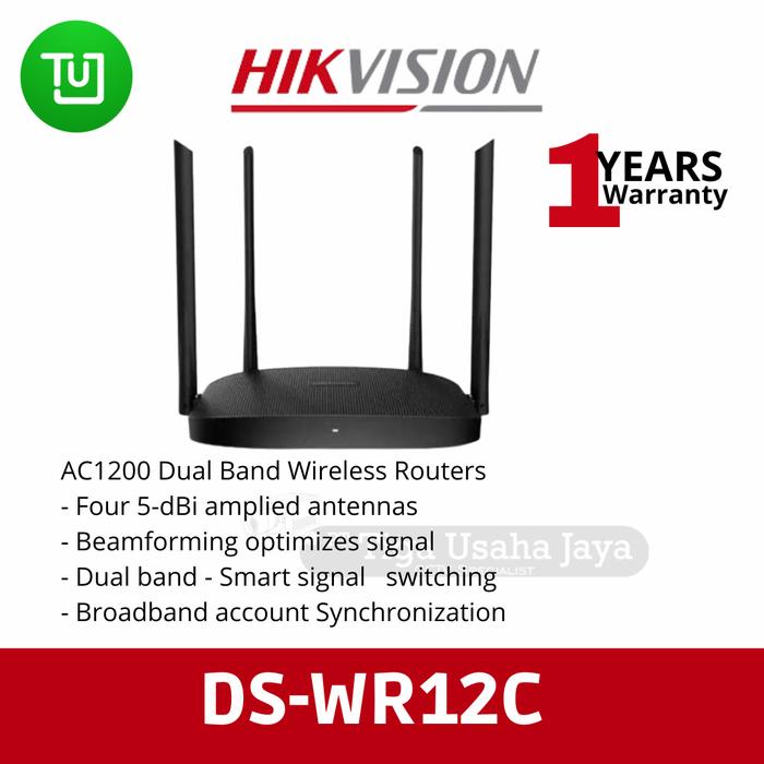 Jual HIKVISION DS-3WR12C Wireless Router 1200mbps Dual Band - Kota ...