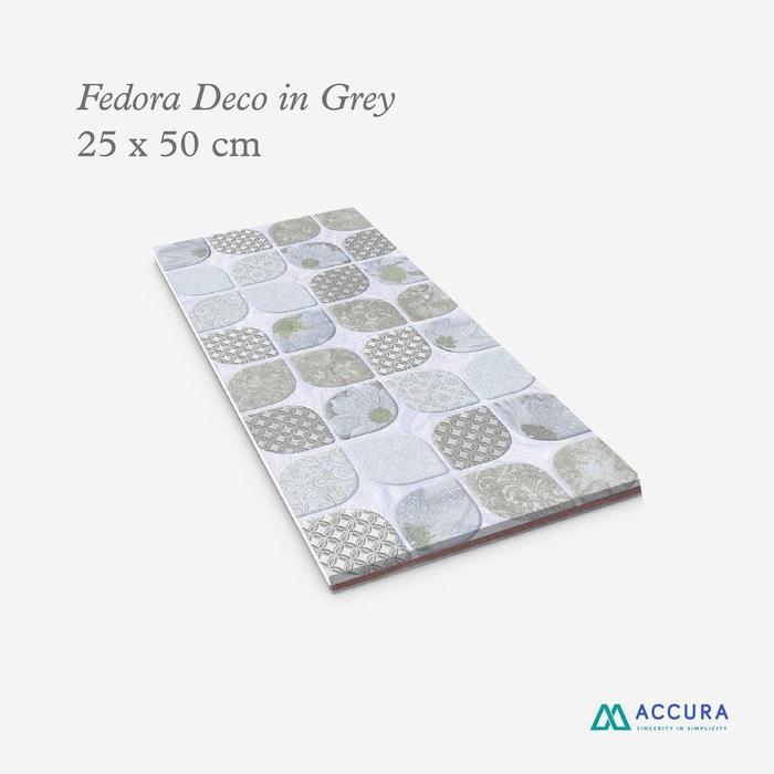 Jual KERAMIK DINDING 25X50 FEDORA GREY , BEIGE GLOSSY - MULIA TILE ...