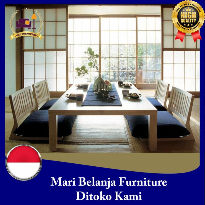 Jual Set Meja Makan Cafe Lesehan 4 Kursi Ala Japan Kayu Jati Minimalis ...