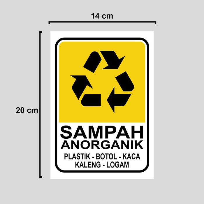 Jual Stiker Penanda Tempat Jenis Sampah | Stiker Sampah Organik ...