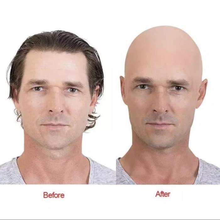 Jual Wig Kepala Botak Palsu Unisex Bahan Karet Latex Untuk Kostum Prank ...