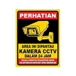 Jual Stiker pengawasan CCTV, Stiker CCTV, Stiker Peringatan CCTV ...