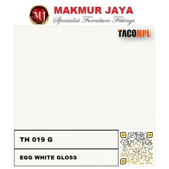 Jual HPL TACO TH 019 G EGG WHITE GLOSS I SOLID GLOSS - Kota Tangerang Selatan - TOKO MAKMUR JAYA ...