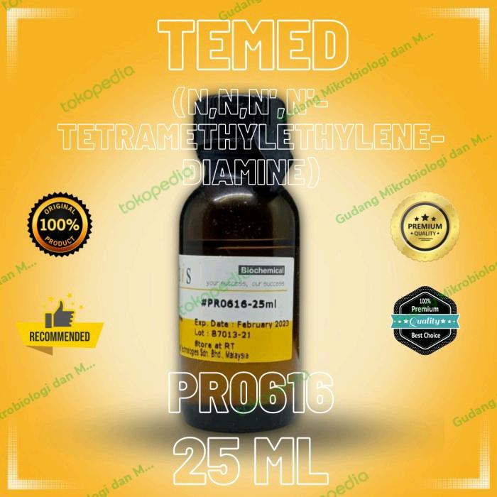 Jual TEMED (N,N,N',N'-Tetramethylethylene-Diamine) | C6H16N2, 25 ml ...