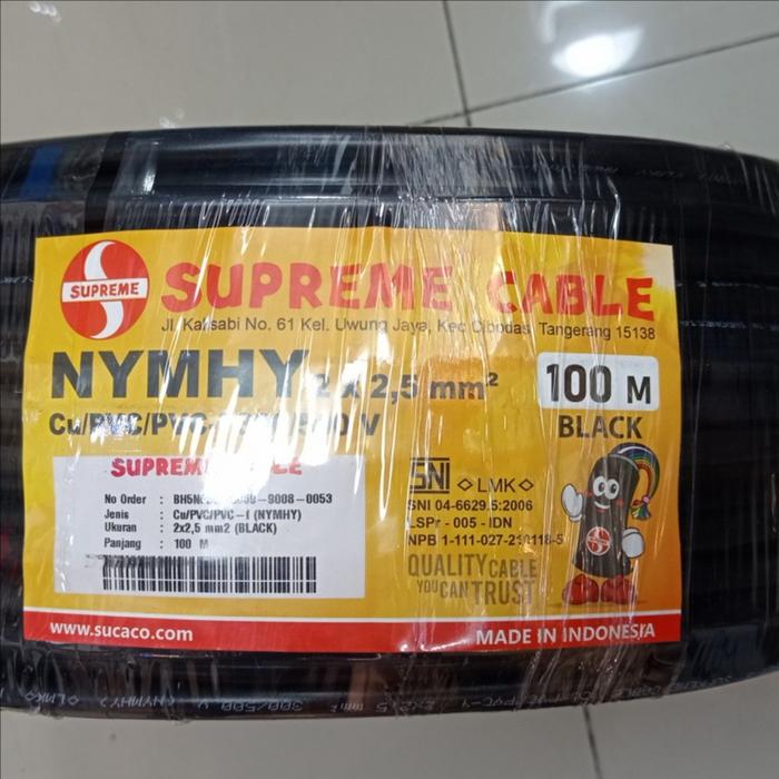 Jual Kabel Listrik Serabut / NYYHY Supreme 2X2.5 2X2,5 2 X 2.5 per ...