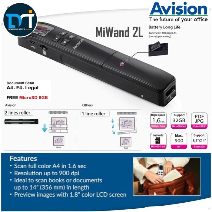 Jual Avision Miwand 2L - Handy Scan Mobile Portable Scanner - Jakarta ...
