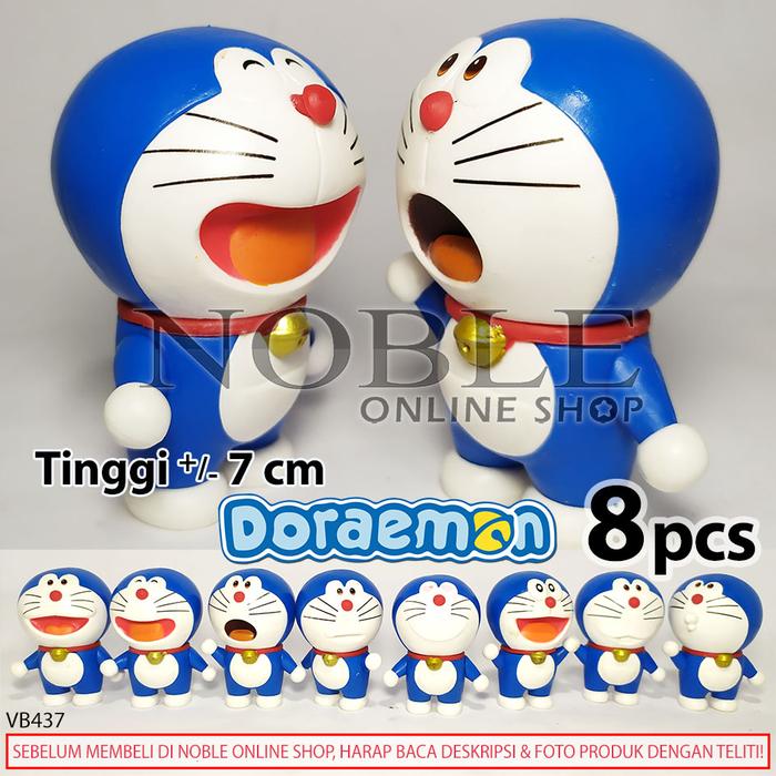 Jual DORAEMON 8 FIGURE KUCING BIRU BLUE CAT SMILE EMOJI HOBI TOYS ...
