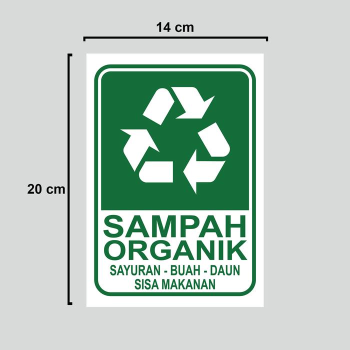Jual Stiker Penanda Tempat Jenis Sampah | Stiker Sampah Organik ...