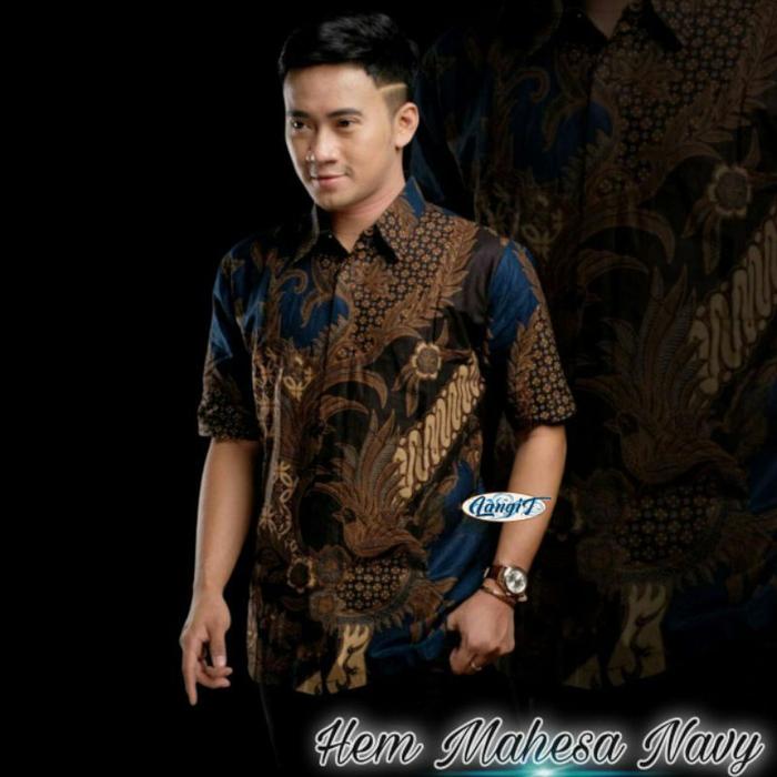 Jual Kemeja Batik Mahesa Lengan Panjang dan Pendek M L XL XXL / Hem Batik - Hem Navy, L - Kab ...
