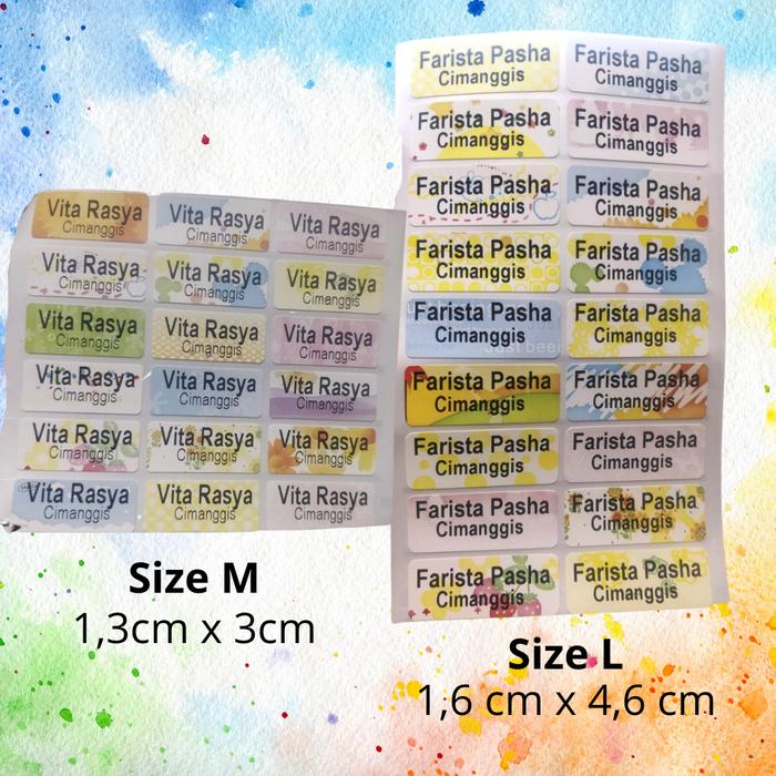 Promo Sticker Stiker Baju Setrika Tahan Cuci - Sticker Warna Warni - L ...