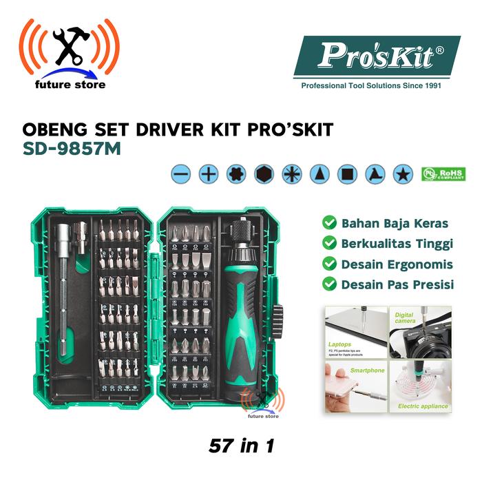Promo PROSKIT SD-9857M Screwdrives 57 in 1 Driver Kit - OBENG SET TOOL ...