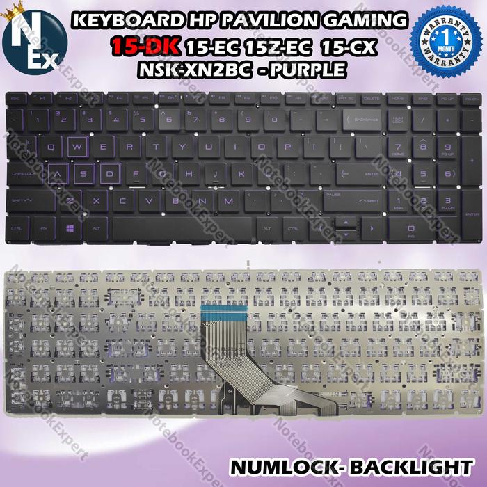 Jual KEYBOARD HP PAVILION GAMING 15-DK 15Z-EC NSK-XN2BC Backlight - PURPLE - Jakarta Pusat ...