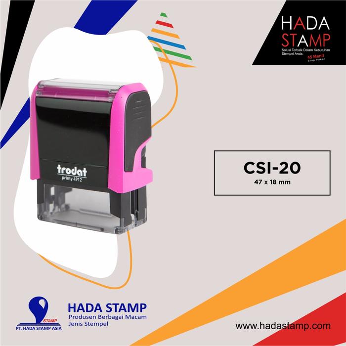 Jual Stempel Otomatis Bikin Cap Stempel Tinta Anti Air CSI-20 4,7 x 1,8 ...