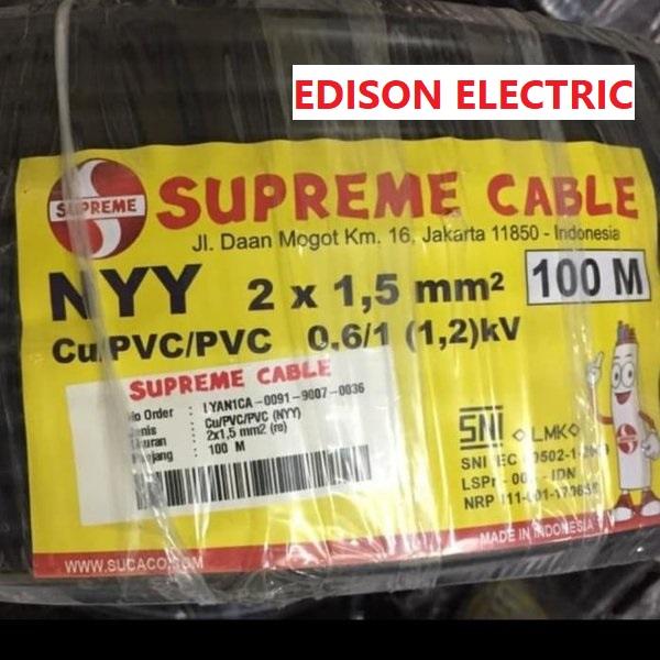 Jual SUPREME Kabel NYY 2x1.5 Hitam Tunggal Per Meter / Roll 50M - 100M - ROLL100M - Kota ...