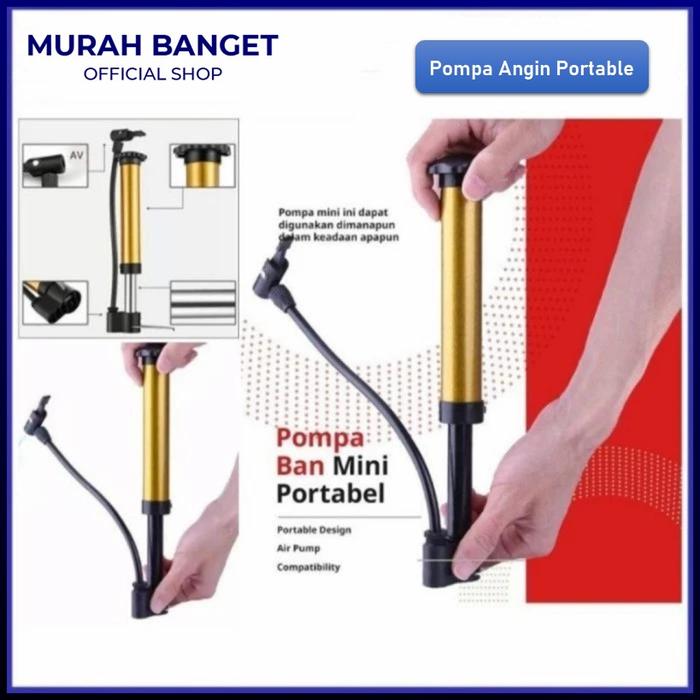 Jual Pompa Angin Mini Portable Pompa Angin Ban Sepeda Balon Bola Kasur ...