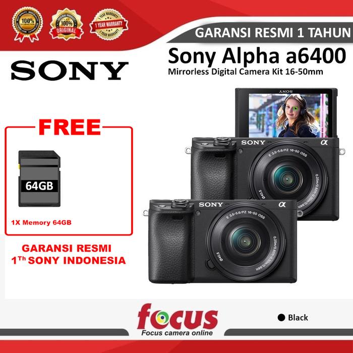 Jual Sony Alpha 6400 kit 16-50mm Mirrorless Digital Camera / Sony A6400 ...