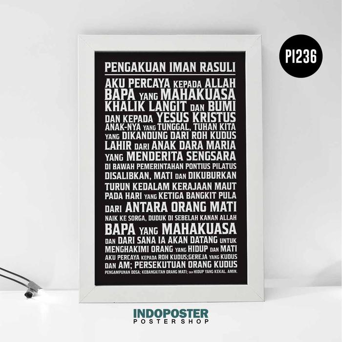 Jual Poster Rohani Kristen Pengakuan Iman Rasuli - Putih, S - Kab ...
