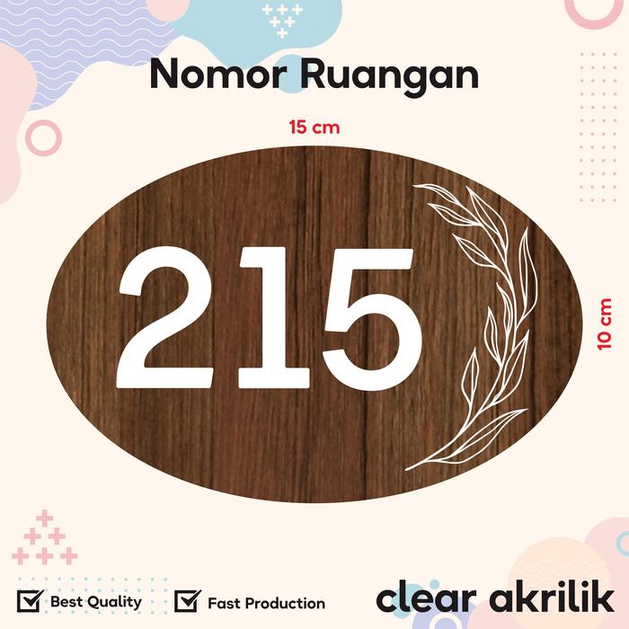 Jual Nomor Ruangan / Number Room / Akrilik papan Nomor / Akrilik - Kota ...