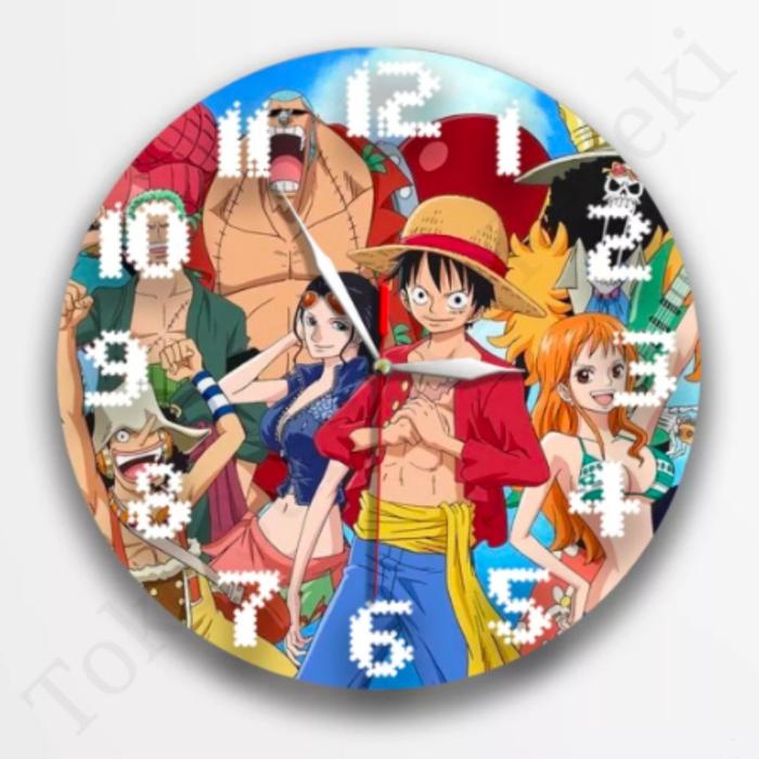 Jual Jam Dinding Luffy Anime Analog Tembok One Piece Clock Nami Zoro ...