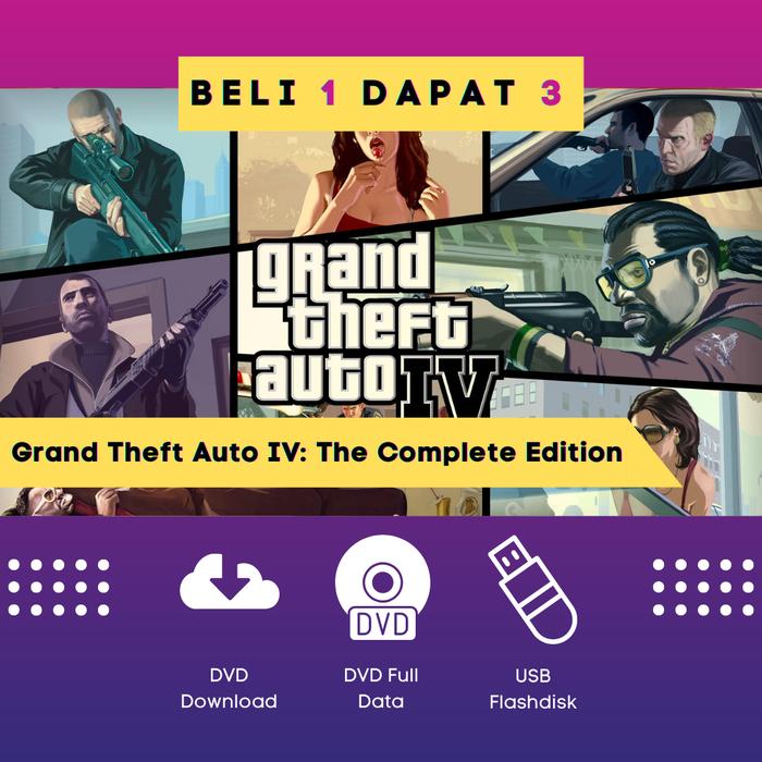 Jual Grand Theft Auto IV GTA 4: The Complete Edition | Game PC Original - DVD Full Data ...