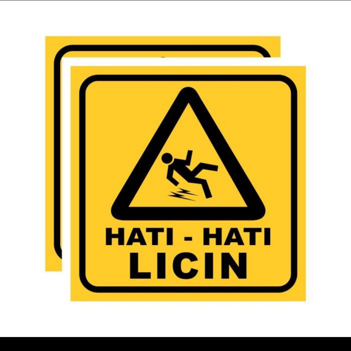 Jual SIGN STIKER 15X15. HATI HATI LICIN. LANTAI TANGGA . RAMBU K3 ...