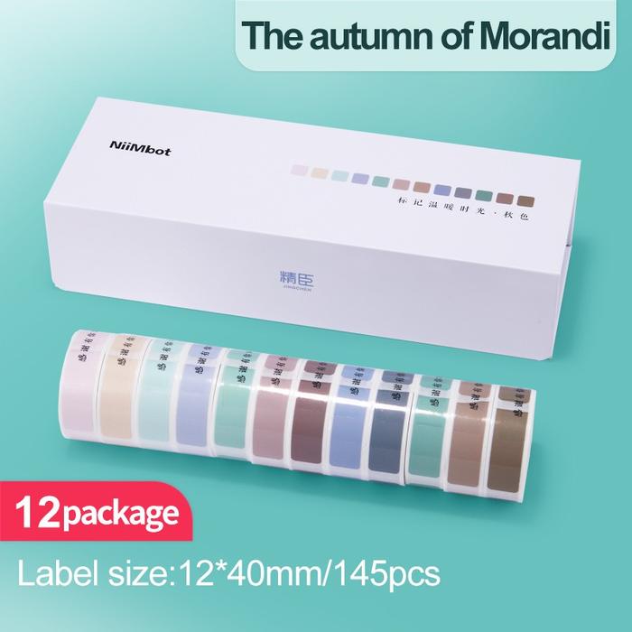 Jual 12 Color Set Label Printer Stiker Niimbot D11 D110 D101 Refill ...