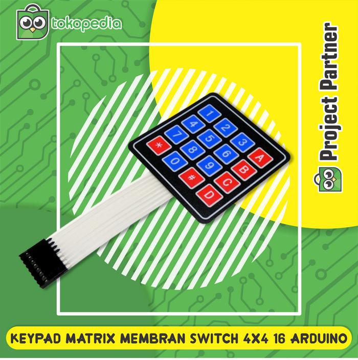 Jual Tombol Matrix Keypad Matrix Membran Switch 4x4 16 Arduino Uno Mega 9330
