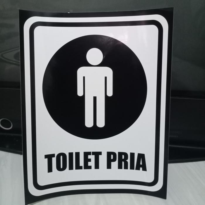 Jual STIKER VINIL TOILET PRIA WANITA 20X25 LOGO PANAH KANAN KIRI. RAMBU ...
